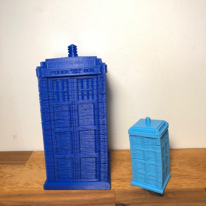 3D Printable Tardis Springo by Nick Eybergen