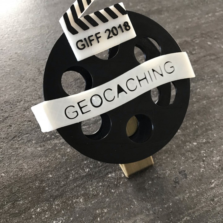 3D Printable Creation GIFF souvenir 2018 Geocaching by Lucas Guyot