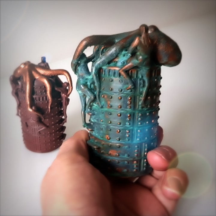 3D Printable Steampunk Octopus Box by Alphonse Marcel