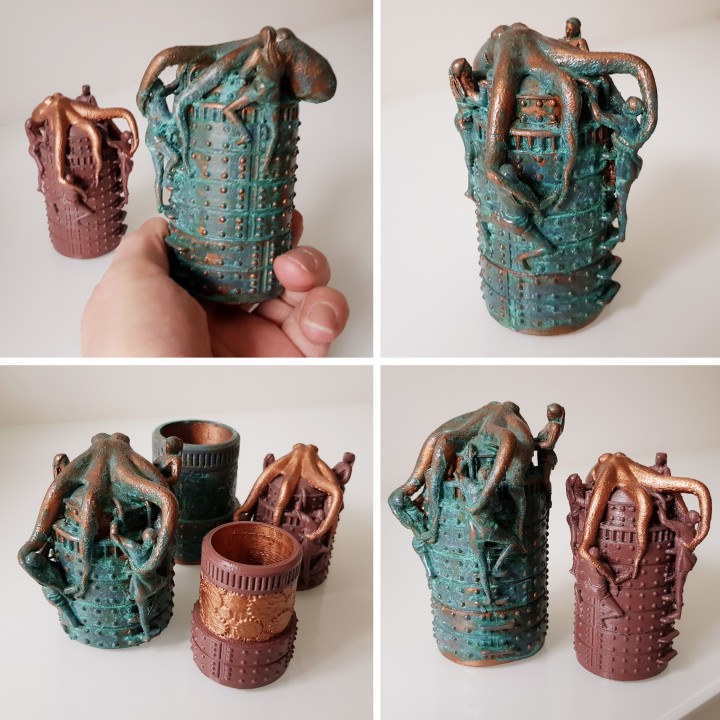 3D Printable Steampunk Octopus Box by Alphonse Marcel