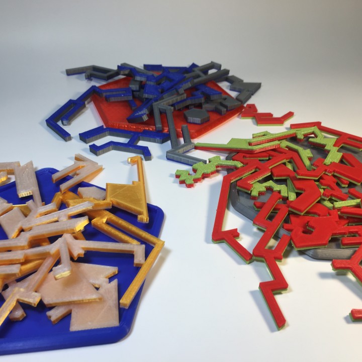 3D Printable Triple Polygon Puzzle Pack by Jordan Dubois