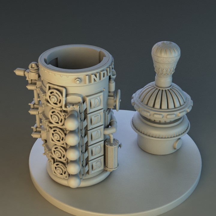 3D Printable SPATIAL STEAMPUNK BOX by Alphonse Marcel