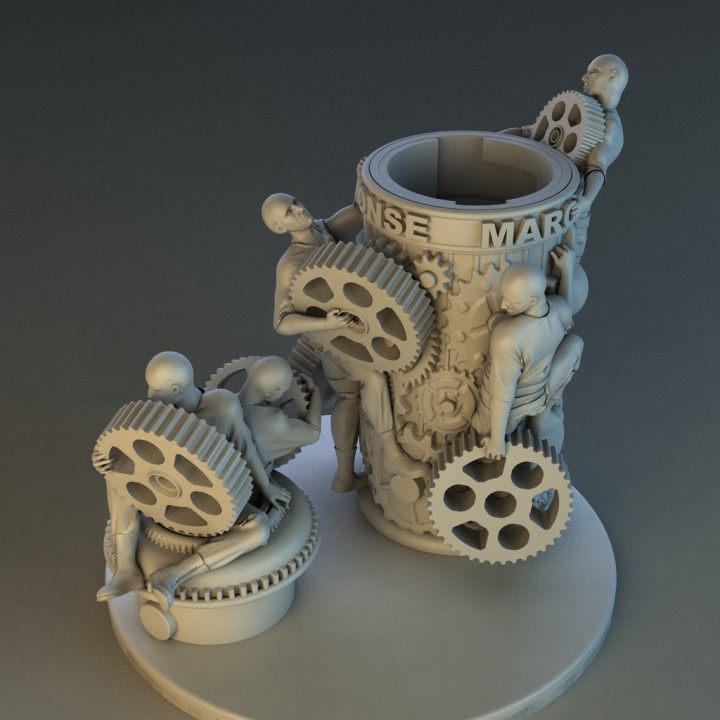 3D Printable STEAMPUNK BOX, UP THERE ! by Alphonse Marcel