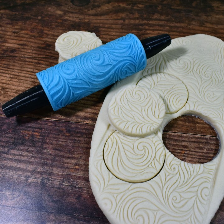 3D Printable Embossed Ornate Roller Pattern 01 by Tanya Wiesner