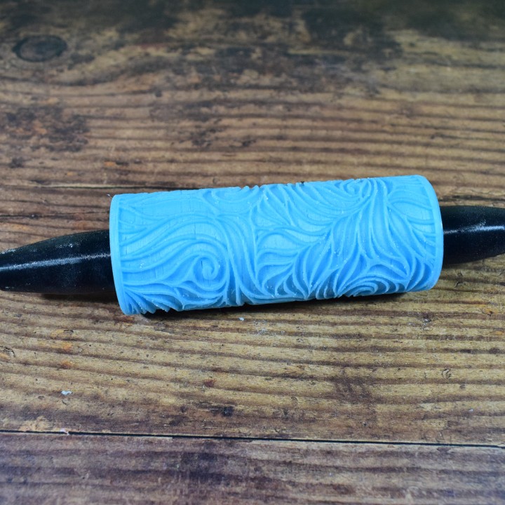 3D Printable Embossed Ornate Roller Pattern 01 by Tanya Wiesner