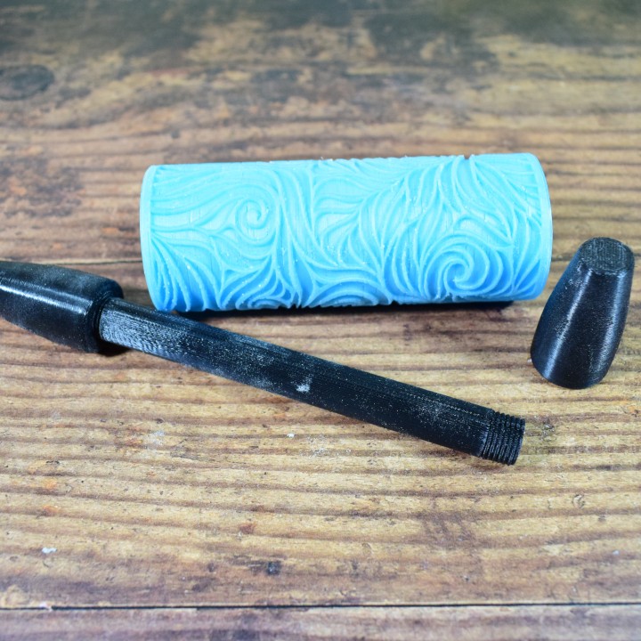 3D Printable Embossed Ornate Roller Pattern 01 by Tanya Wiesner