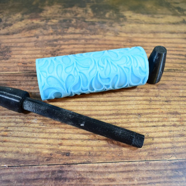 3D Printable Embossed Ornate Roller Pattern 02 by Tanya Wiesner