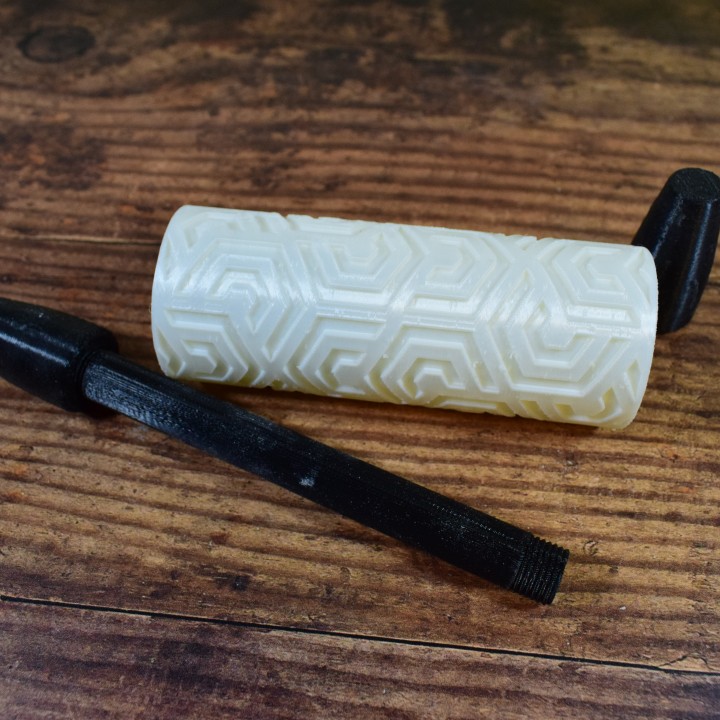 3D Printable Cookie Pattern Roller Geometry Design 02 by Tanya Wiesner