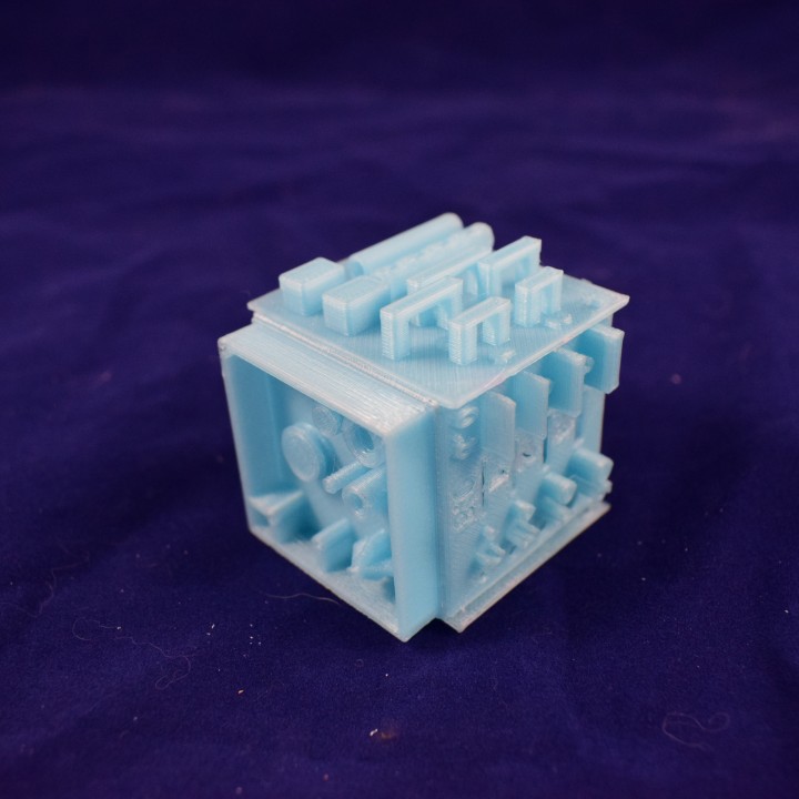3D Printable Folding Box Printer Calibration Cube by Tanya Wiesner