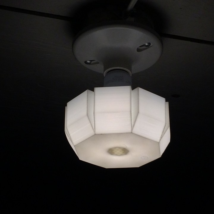 3D Printable LED Bulb Lamp Shade by James Eckert