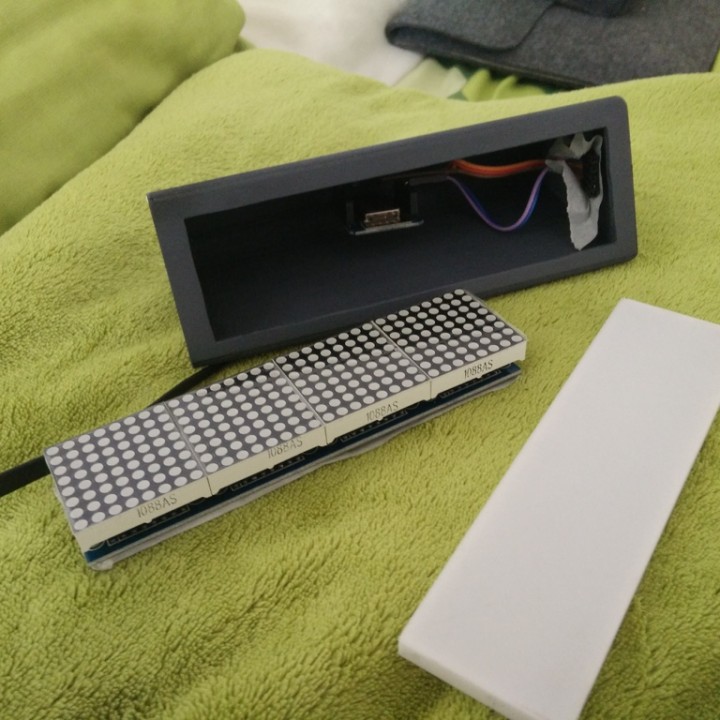 3D Printable Digital Matrix Clock by Plamen