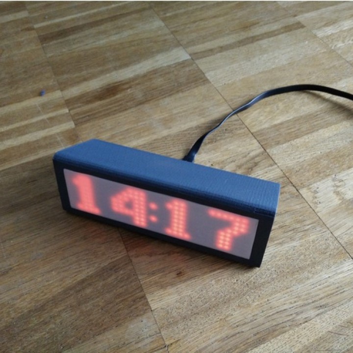 3D Printable Digital Matrix Clock by Plamen