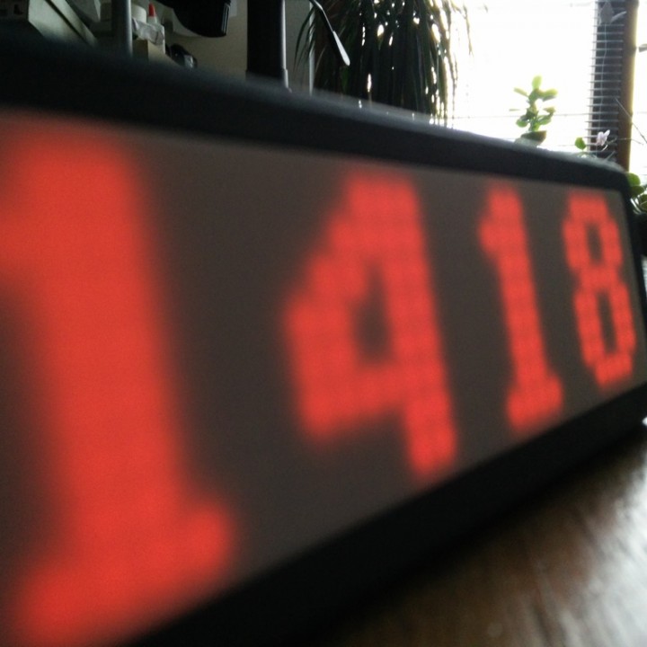 3D Printable Digital Matrix Clock by Plamen