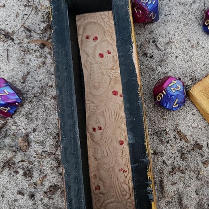 3D Printable DnD polyhedral dice box by Dylan Sturdivant