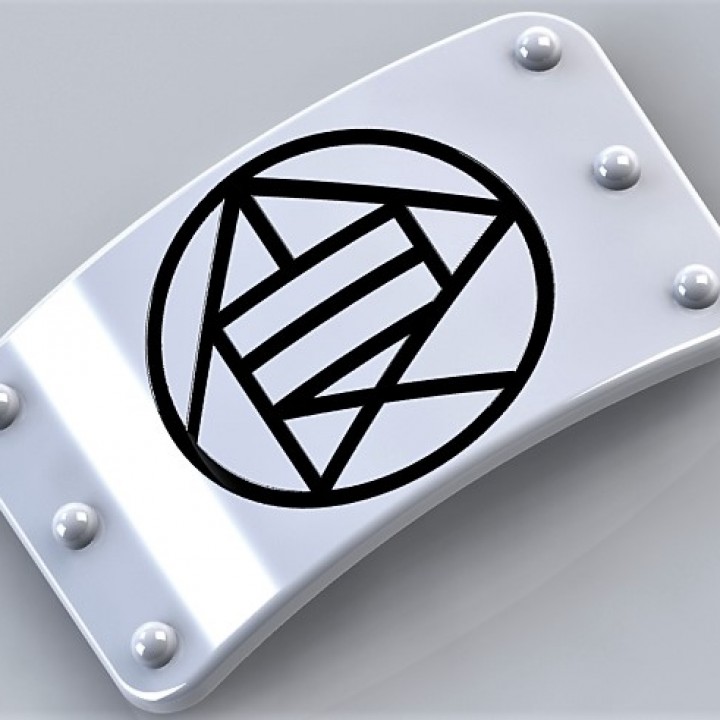 3D Printable Forehead Protector with the Akimichi clan symbol by Juan A.