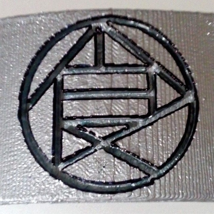 3D Printable Forehead Protector with the Akimichi clan symbol by Juan A.
