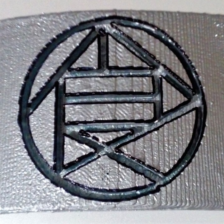 3D Printable Forehead Protector with the Akimichi clan symbol by Juan A.