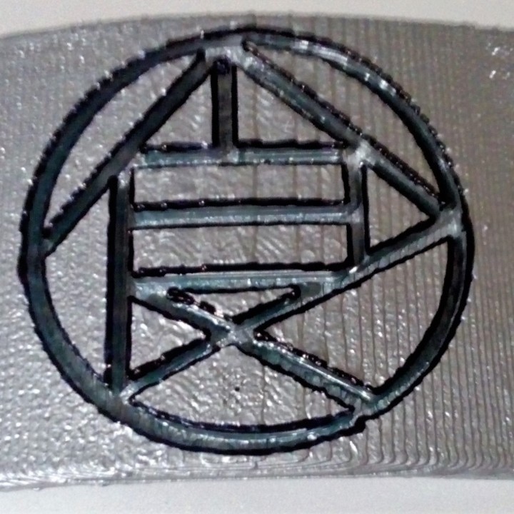 3D Printable Forehead Protector with the Akimichi clan symbol by Juan A.