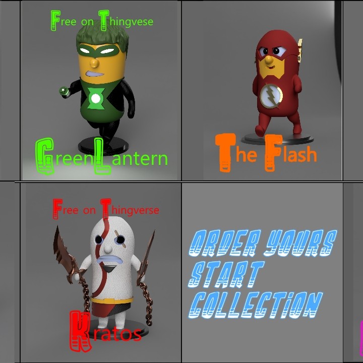 3D Printable Peanuts Universe : Exclusive The Flash by Davide Barba