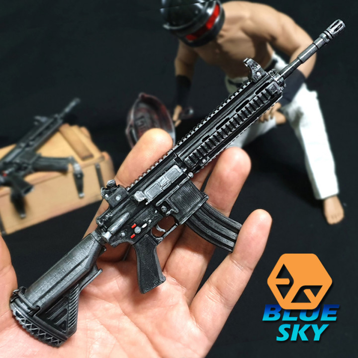 3D Printable HK416 (M416) 1/4 Scale by Sky Ha