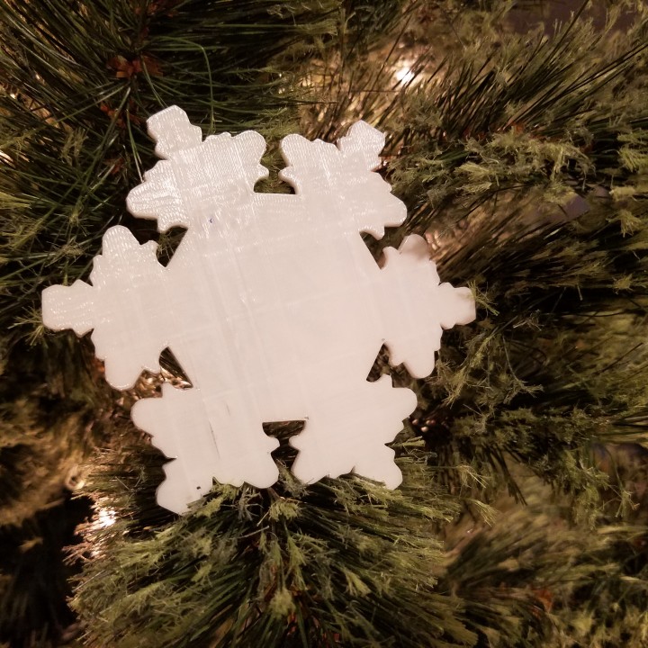 3D Printable Snowflake Ornament #3 by T-E-C
