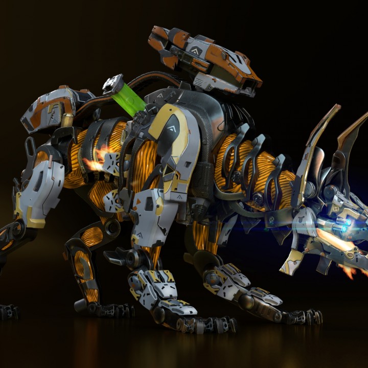 3D Printable Scorcher from Horizon Zero Dawn The Frozen Wilds by Théo Domon