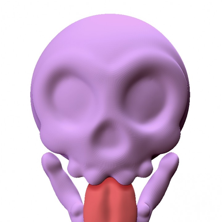 3D Printable Happy Skull by Eric "Oh, So Black"