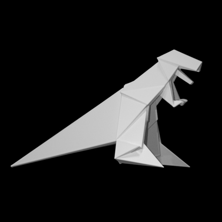 3D Printable Origami dinosaur by Hobs 3D