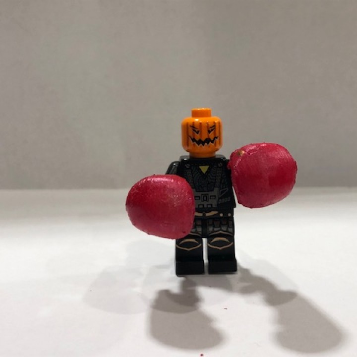 3D Printable LEGO boxing gloves by Griffin Haydon