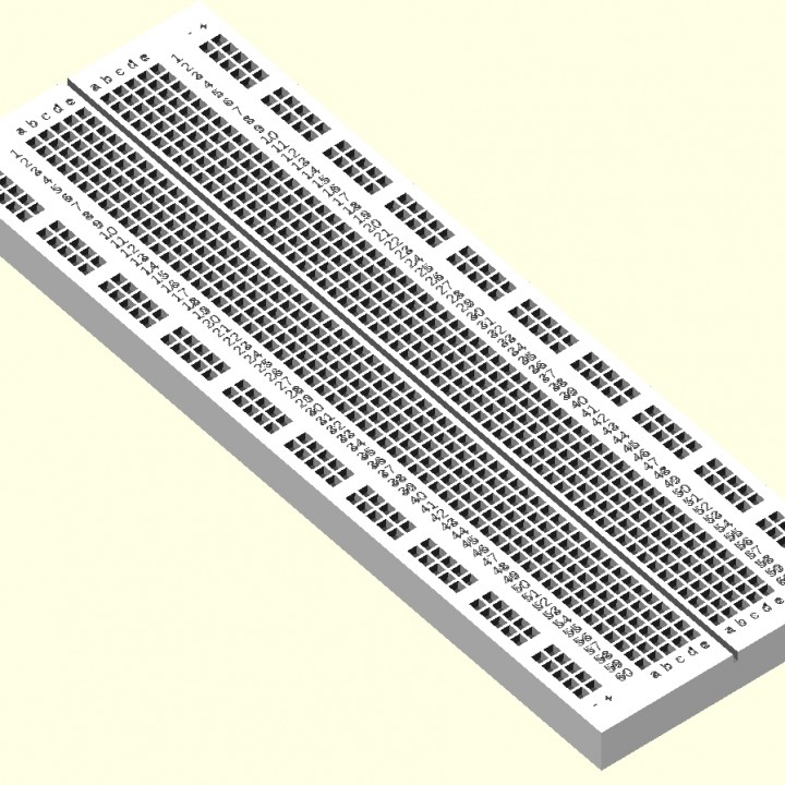 3D Printable Customizable breadboard by Andrea Valentino