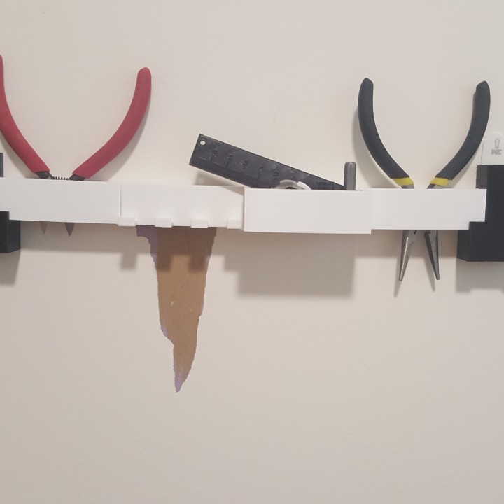 3D Printable Wall Mounted Modular Tool Holder by LegionOfTheRepublic