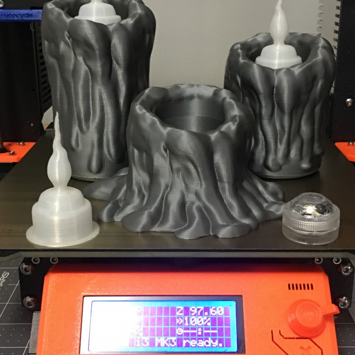 3D Printable LED Light Flame Diffuser by Pierre Gagne