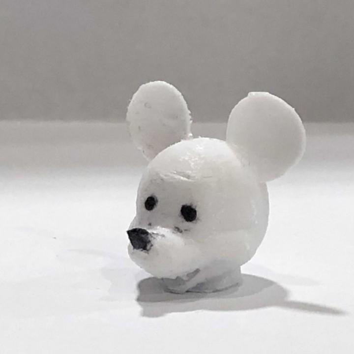 3D Printable LEGO Mickey Mouse head by Griffin Haydon