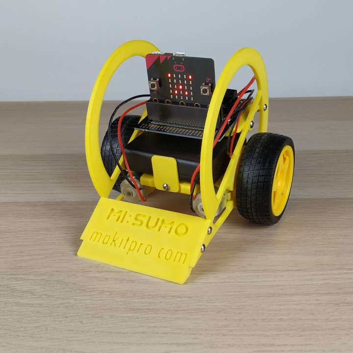 3D Printable Humbot mi:sumo microbit robot by makit