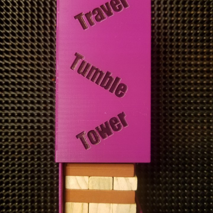 3D Printable Travel Tumble Tower Box by Walter S Whitson