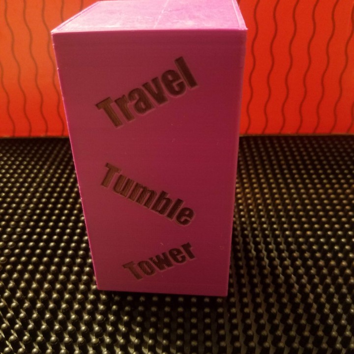 3D Printable Travel Tumble Tower Box by Walter S Whitson