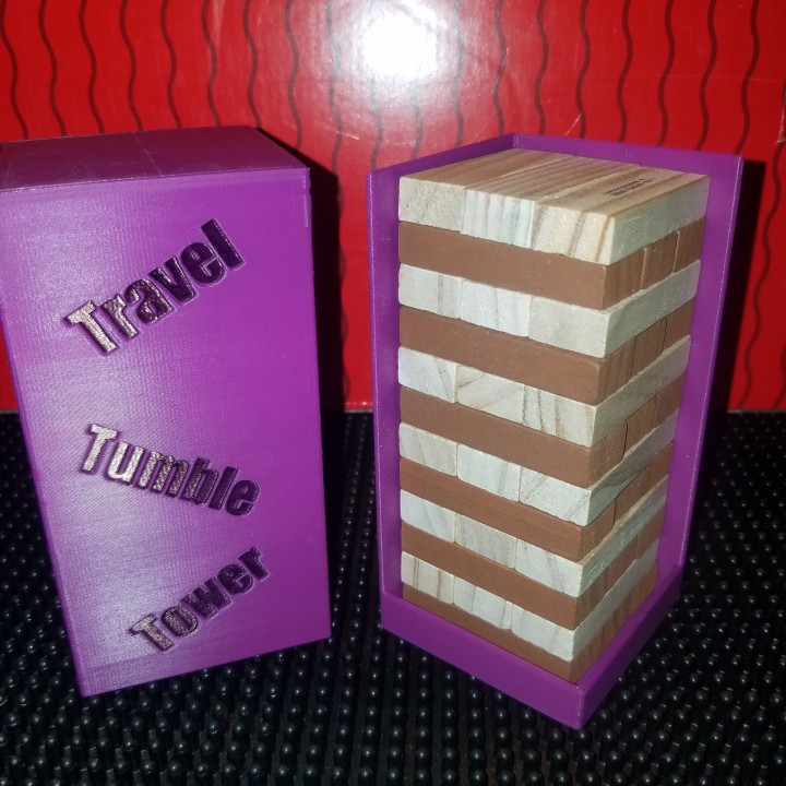3D Printable Travel Tumble Tower Box by Walter S Whitson