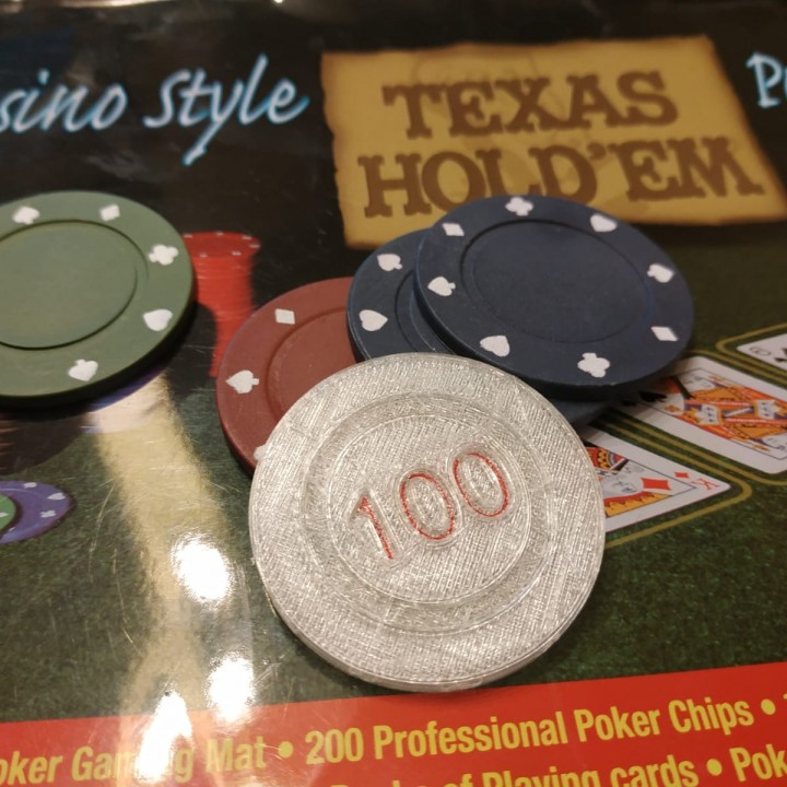 3D Printable poker chip by Poli Pili