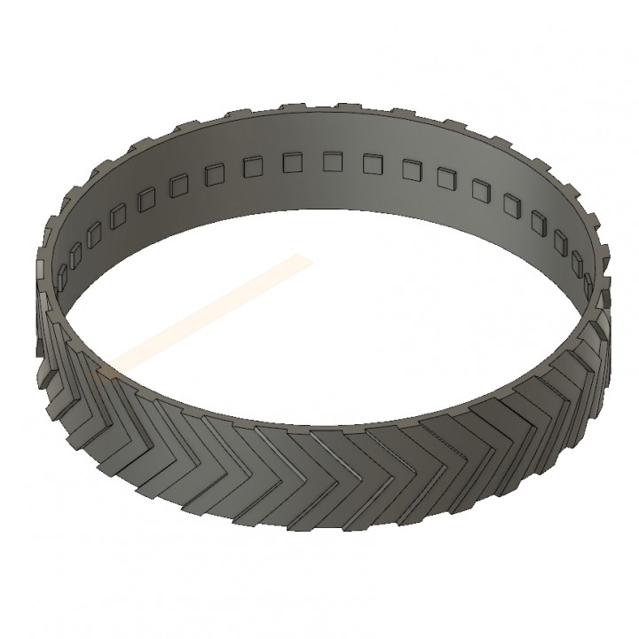 3D Printable Anki Vector Wheel Tread V Pattern by Steve Maples