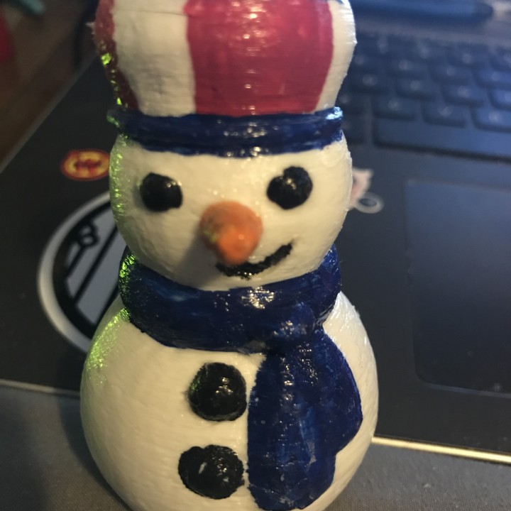 3D Printable Snowman by Travis Laws