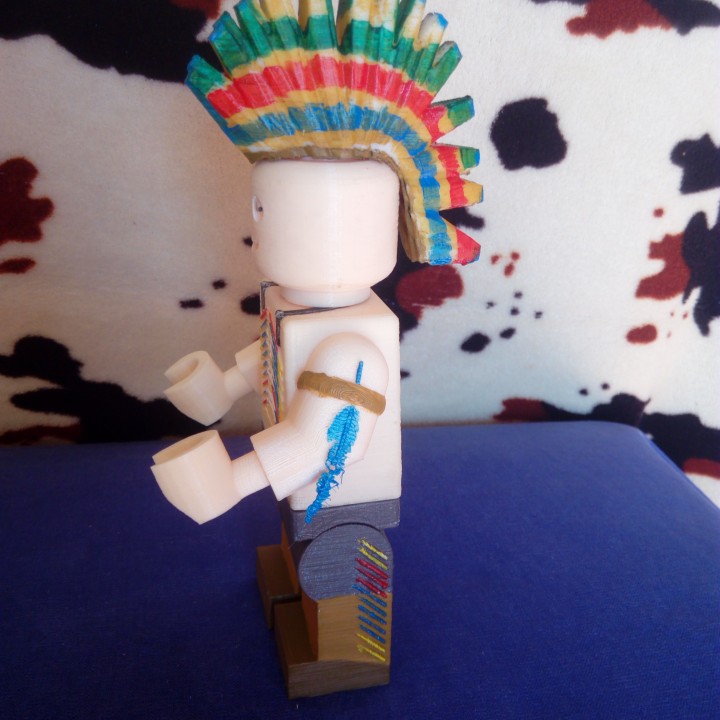 3D Printable FEATHERS NATIVE AMERICAN LEGO GIANT (VILLAGE PEOPLE) by MYT