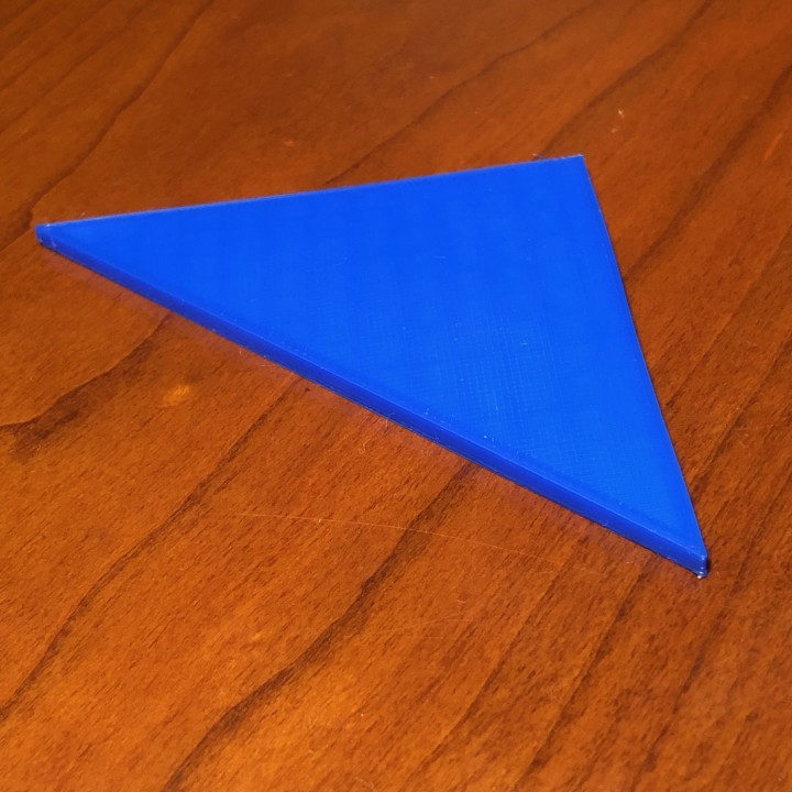 3D Printable Tangoes Large Triangle Piece by Nicholas Dienstbier