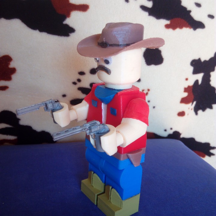3D Printable ARMS COWBOY LEGO GIANT (VILLAGE PEOPLE) by MYT