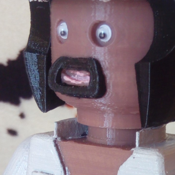 3D Printable HEAD MOTORIZED POLICE LEGO GIANT (VILLAGE PEOPLE) by MYT