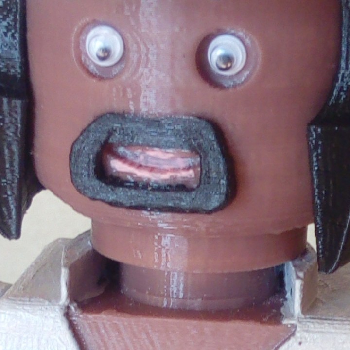 3D Printable HEAD MOTORIZED POLICE LEGO GIANT (VILLAGE PEOPLE) by MYT