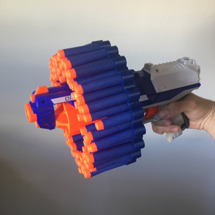 3D Printable 72 Nerf dart rail attachment by Daniel Anderson