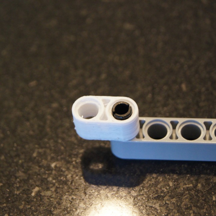 3D Printable 2x1 Lego Technic Liftarm - Part #43857 by Drew Pang