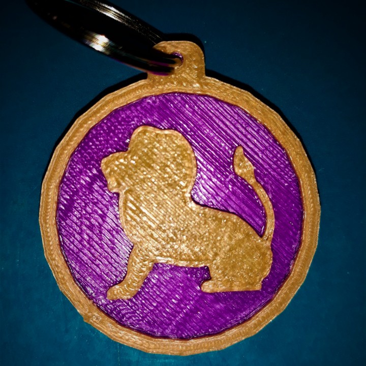 3D Printable Leo keychain by B Murphy