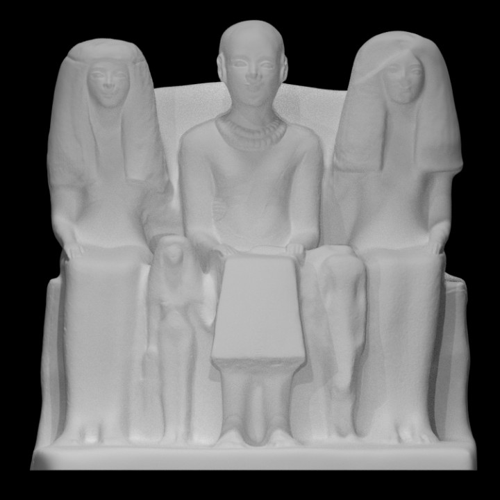 3D Printable Family group of Ptah-mai, chief of the Wah-priests of Ptah ...
