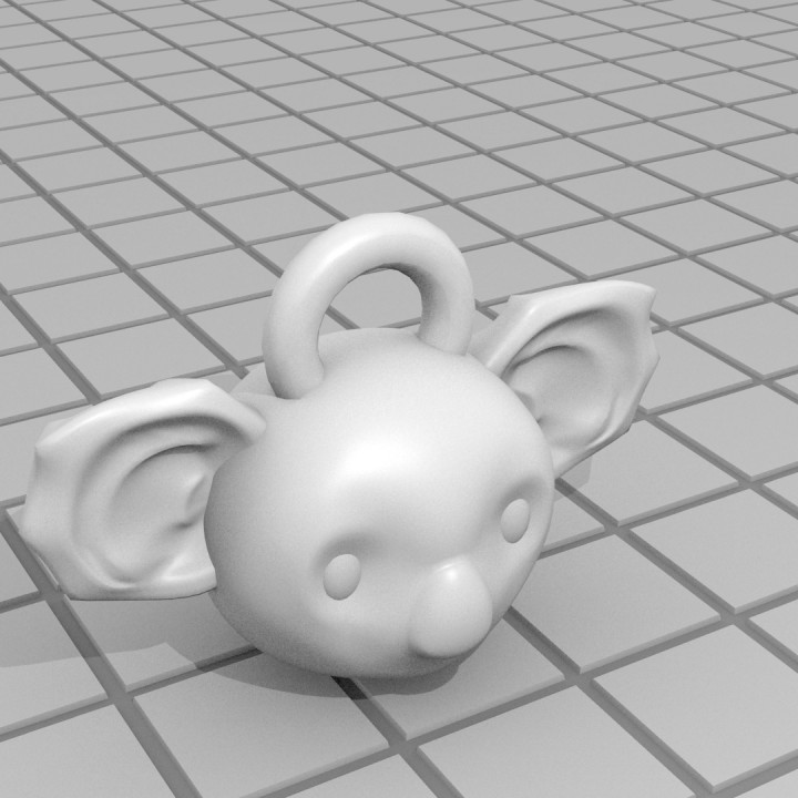 3D Printable Koala head keychain by Fabio Monticone